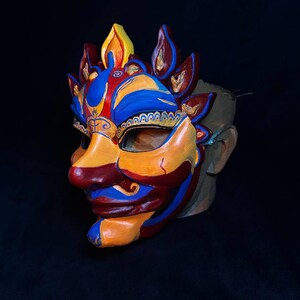 Hand-painted Indian Mask: Artisan Cosplay, Halloween, LARP Costume - Etsy