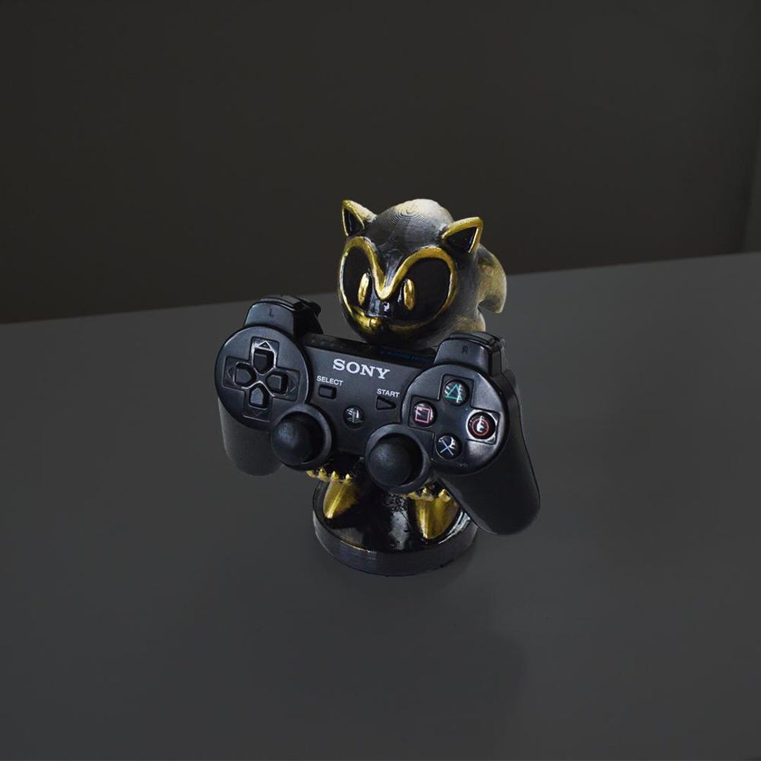 Sonic Theme Console Joystick Holder - Handmade Figure Consol Stand ...