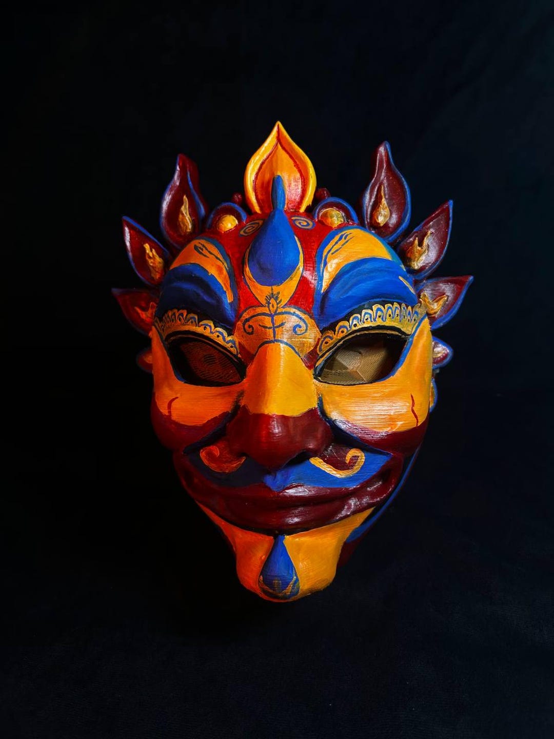 Hand-painted Indian Mask: Artisan Cosplay, Halloween, LARP Costume - Etsy