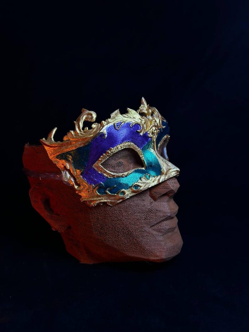 Handmade Masquerade Mask: Half Face Costume for Cosplay & LARP - Etsy