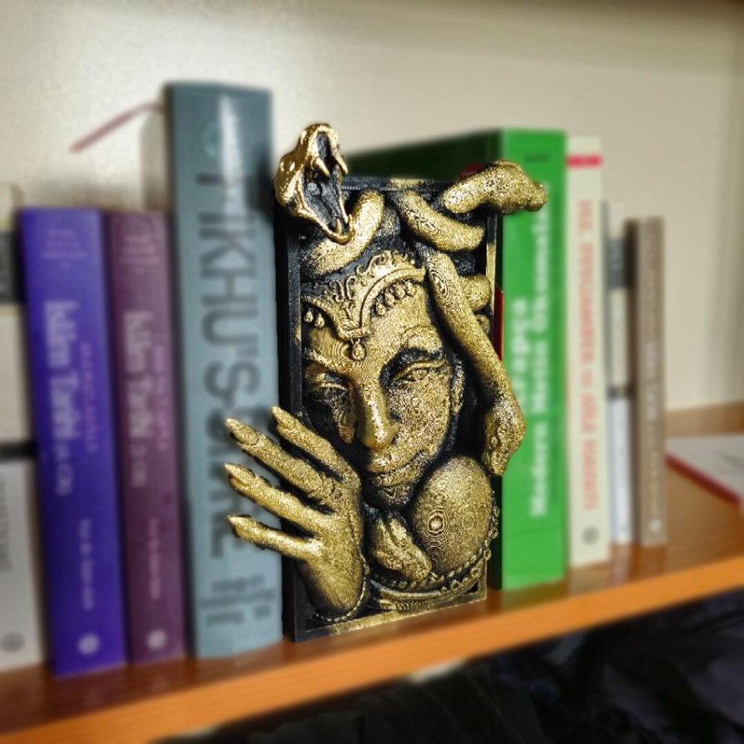 Medusa Figure Book Nook | Tabletop Fantasy Book Nook Medusa Props ...