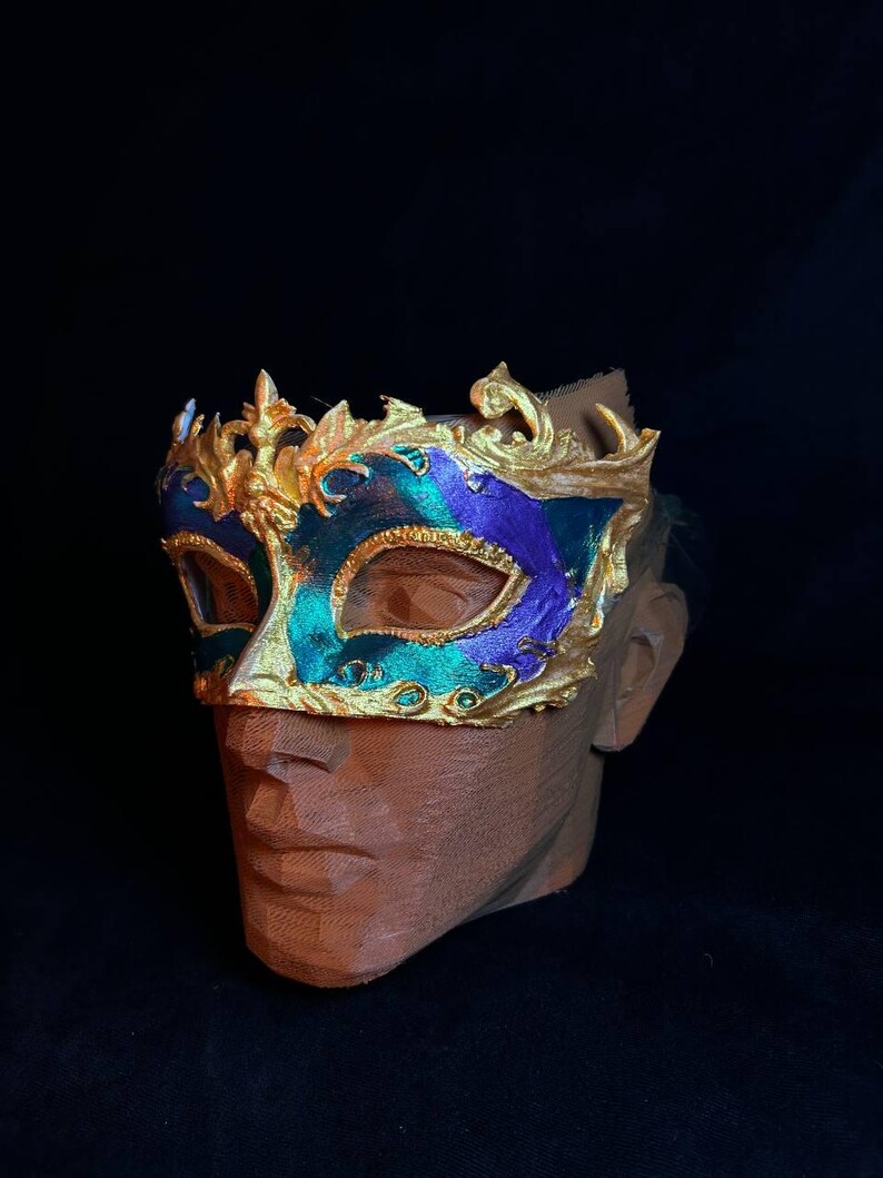 Handmade Masquerade Mask: Half Face Costume for Cosplay & LARP - Etsy