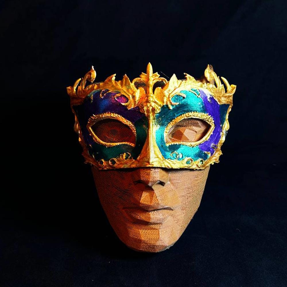 Handmade Masquerade Mask: Half Face Costume for Cosplay & LARP - Etsy