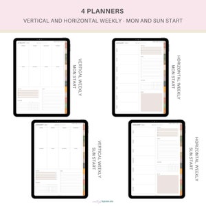 Undated Digital Planner - Earth Boho Tones - Hyperlinked PDF Digital ...