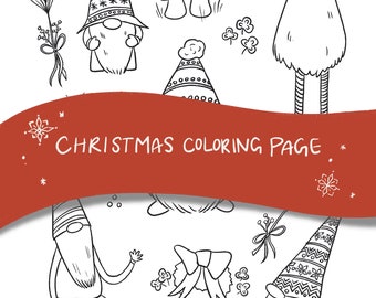 Printable Christmas Cookie Coloring Page - Etsy