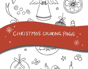 Printable Christmas Cookie Coloring Page - Etsy