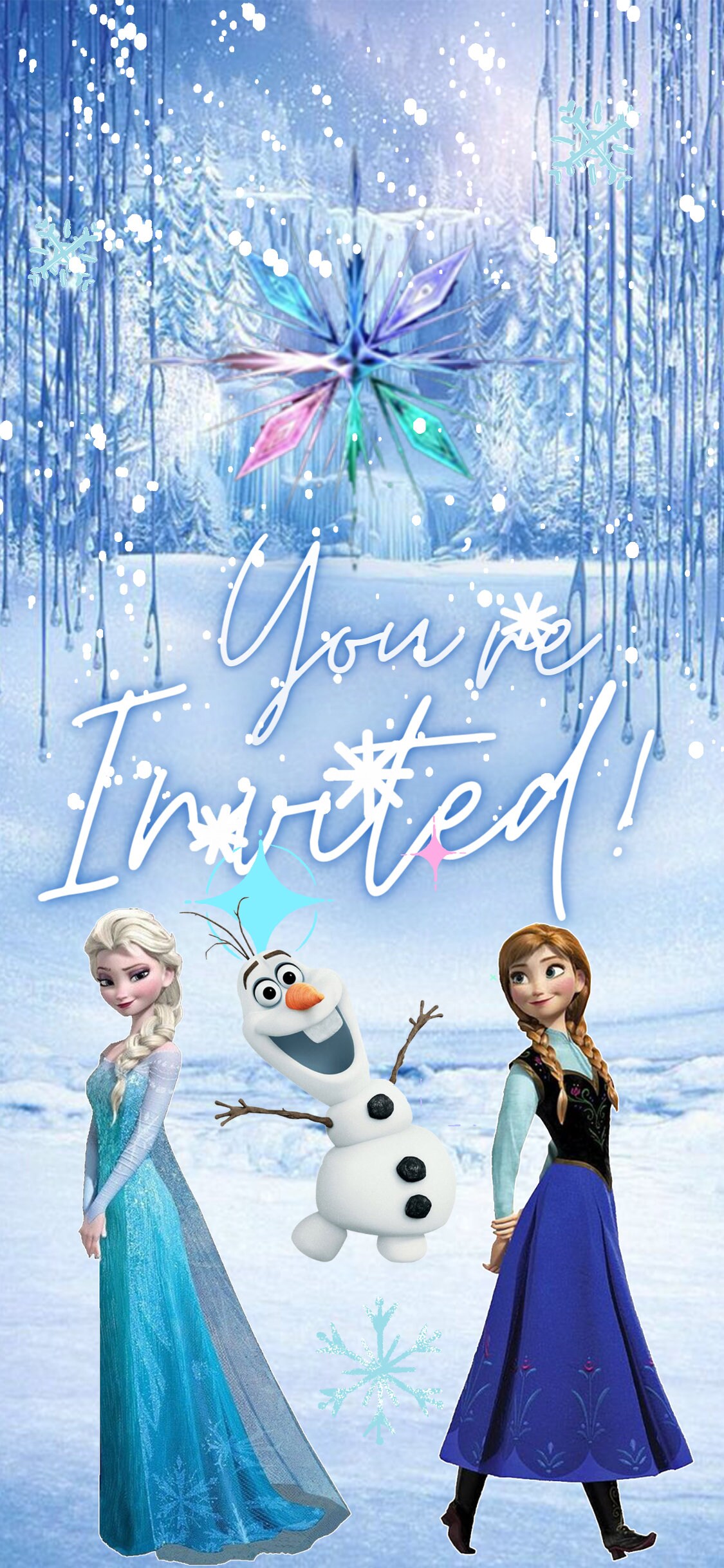 Animated Frozen Birthday Party Video Invitation (digital Evite) - Etsy