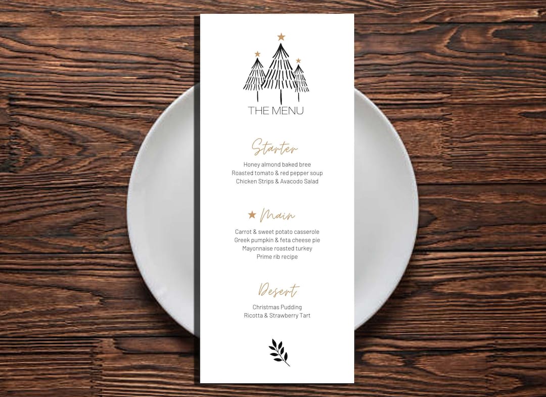 Printable Invitation Menu Template, Printable Wedding Menu Template ...