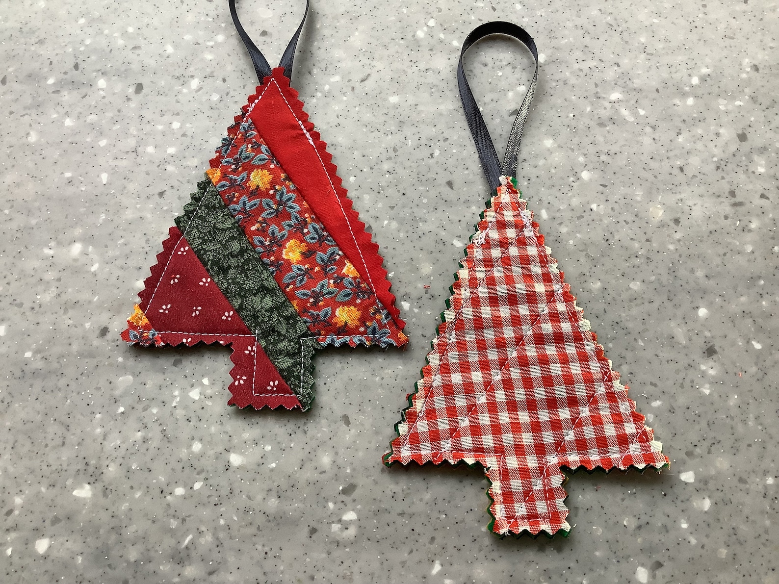 Quilted Christmas Tree Ornament - Etsy