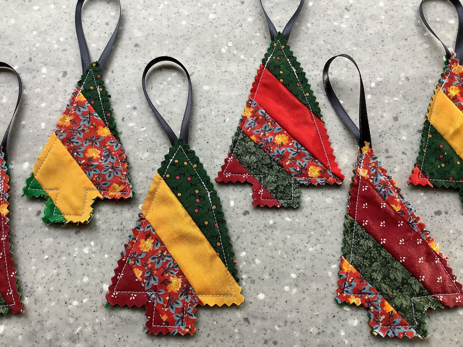 Quilted Christmas Tree Ornament - Etsy