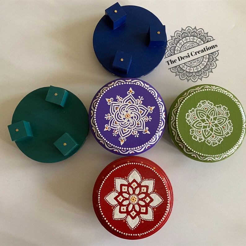 Mini 5inx5in peeta/chowki/table/palagai/stool for Pooja Room or a ...