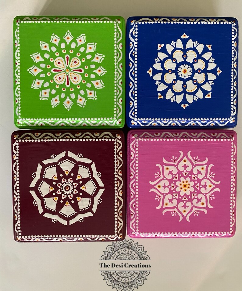 Mini 5inx5in peeta/chowki/table/palagai/stool for Pooja Room or a ...