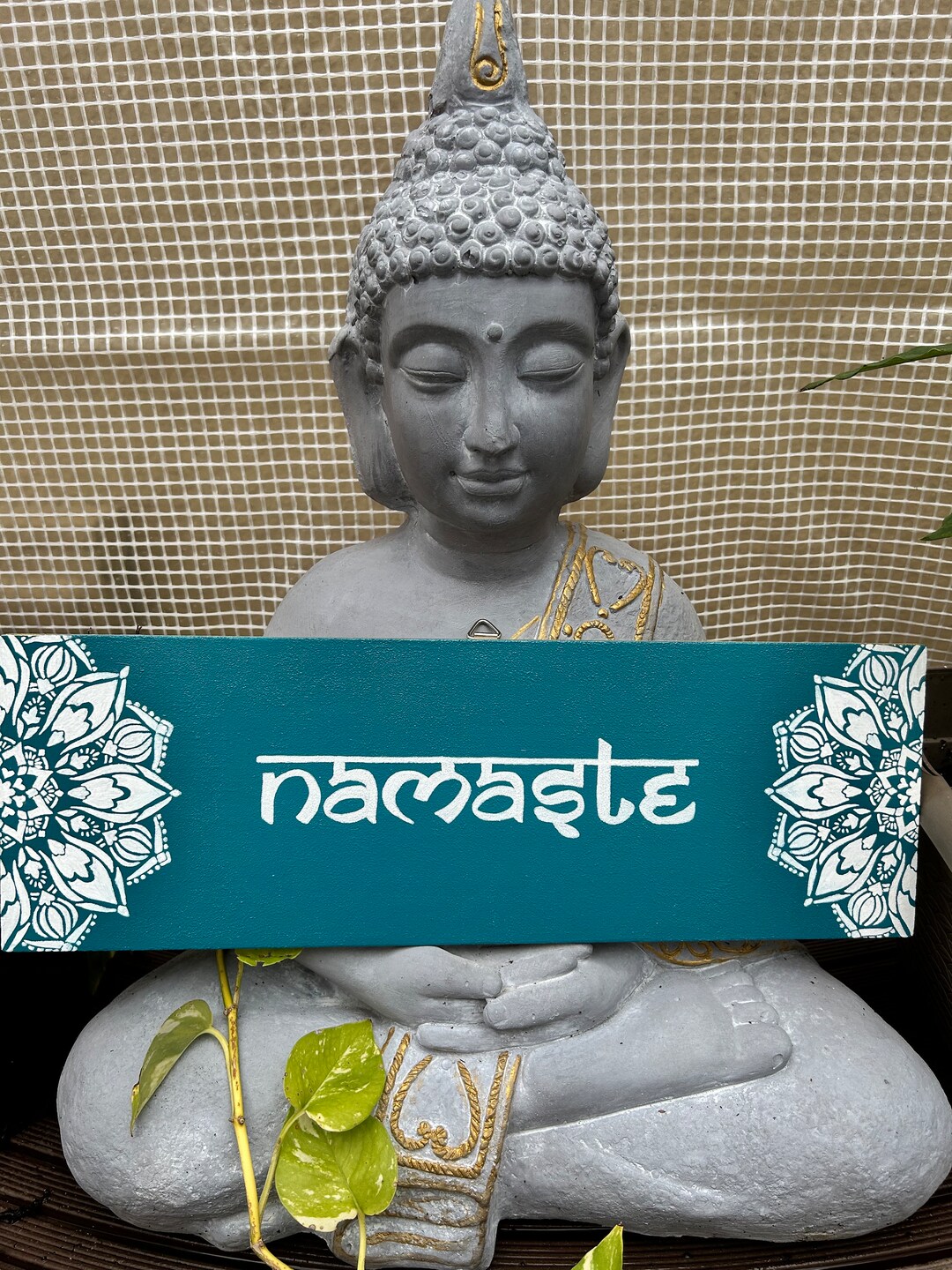 Namaste Wood Sign With Mandala Art - Etsy