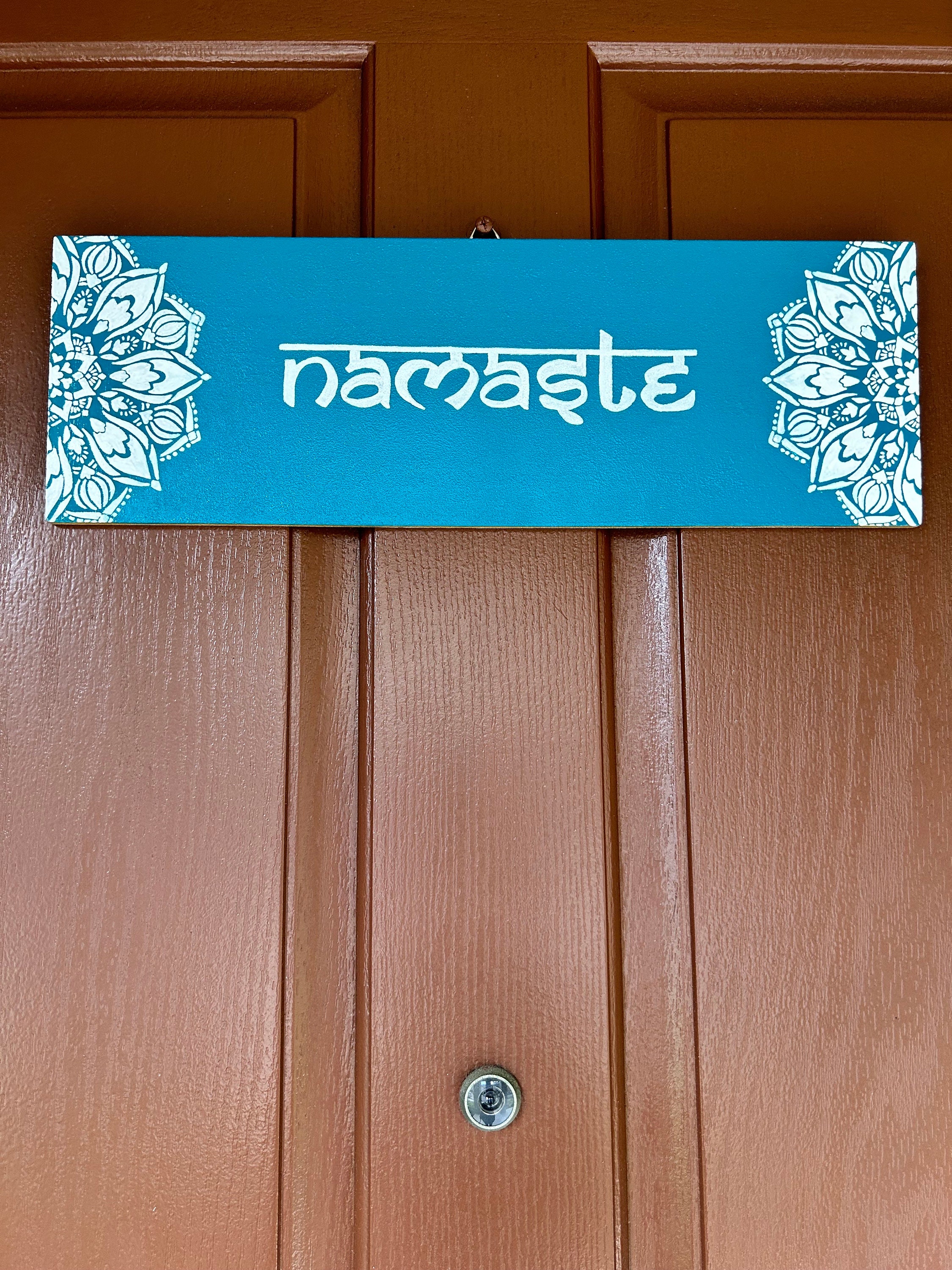 Namaste Wood Sign With Mandala Art - Etsy