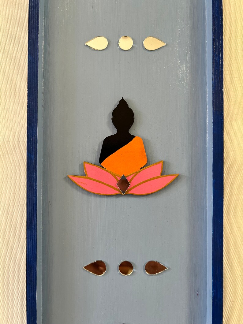 Set of 2. Beautiful Wooden Buddha Lotus Set Entry Way Decor/festive ...