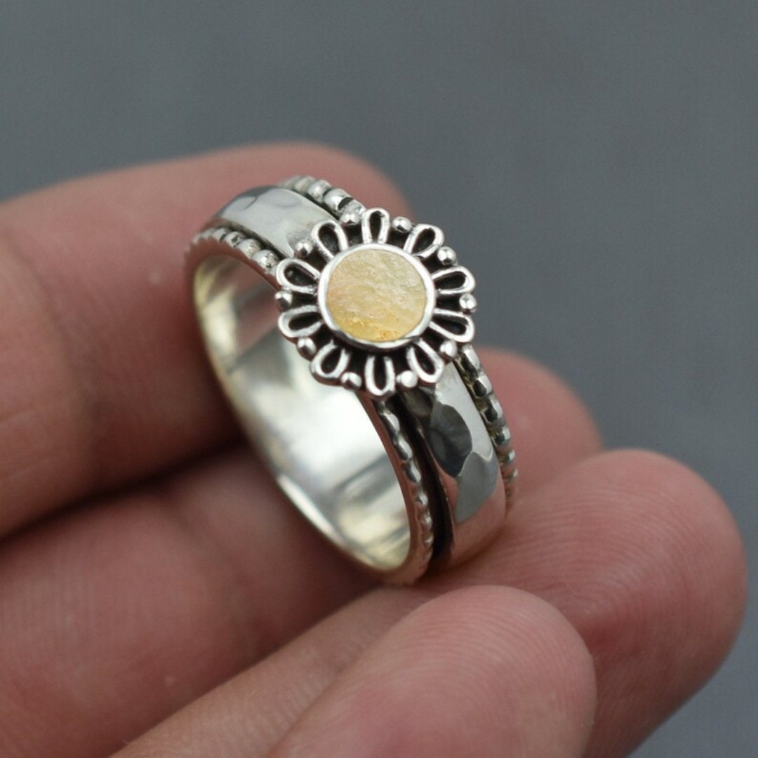 Libyan Desert Glass Ring Silver Jewelry Libyan Glass Ring - Etsy