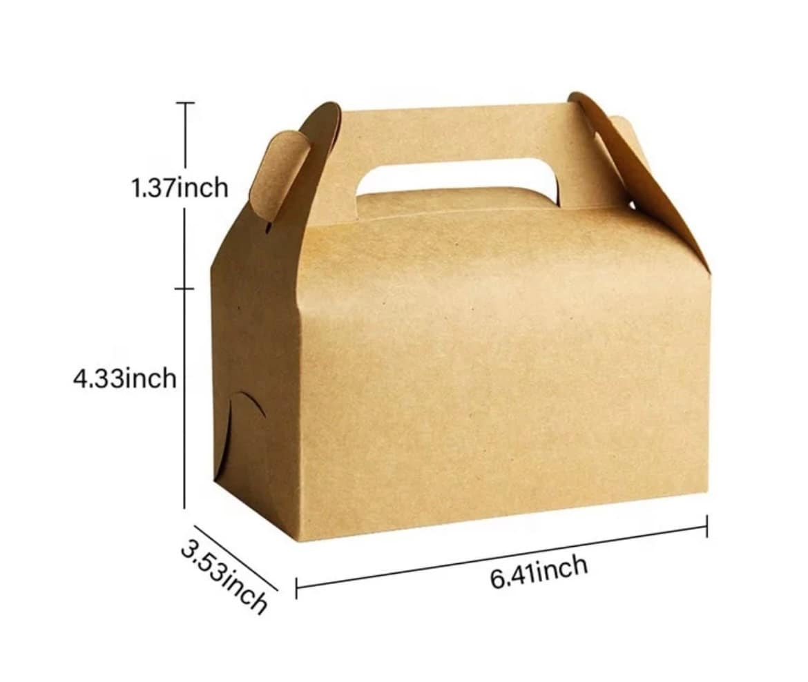 Gable Boxes| 6 X 3.5 X 3.5 |white and Brown| Set of 12 - Etsy