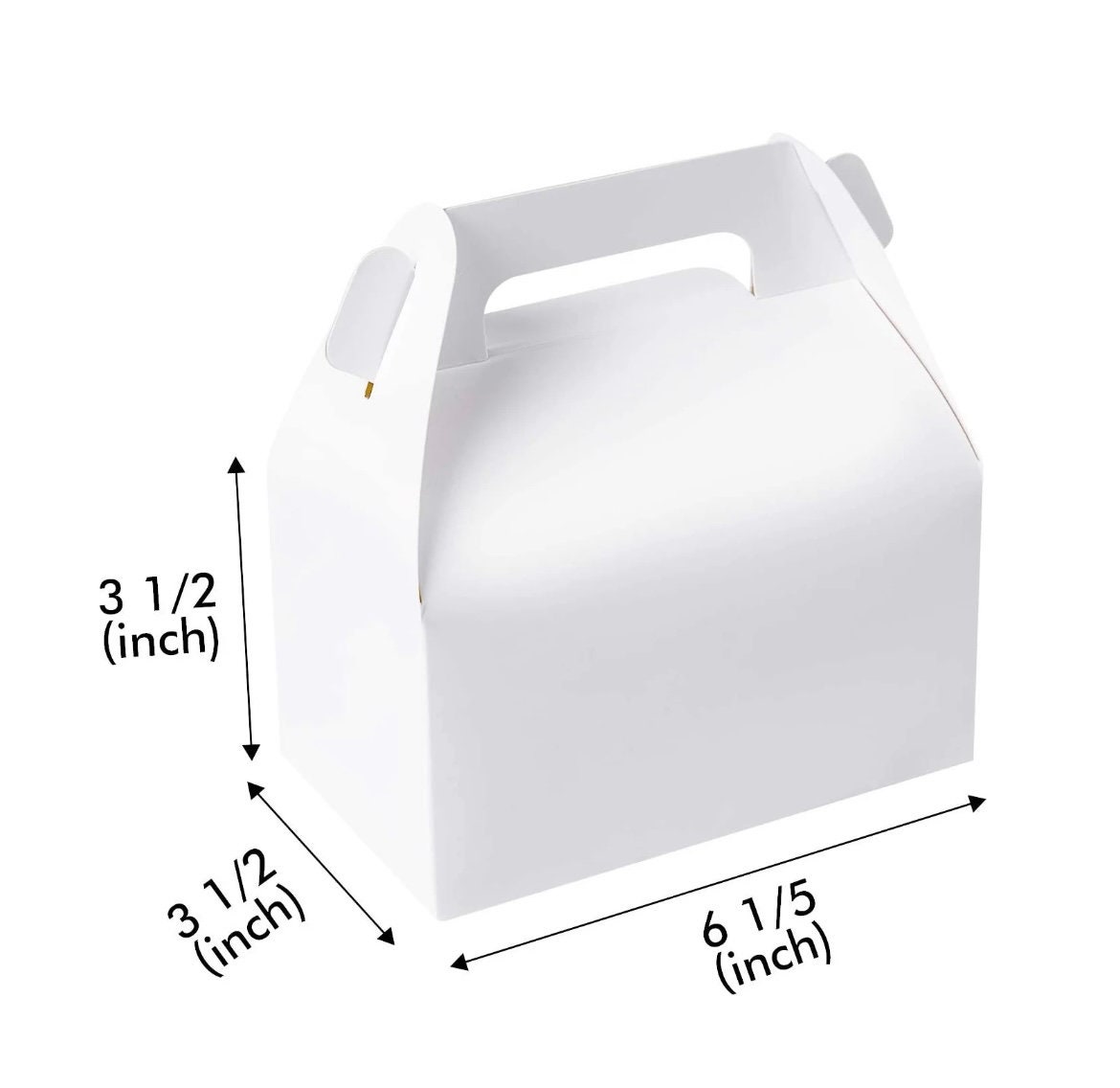 Gable Boxes| 6 X 3.5 X 3.5 |white and Brown| Set of 12 - Etsy