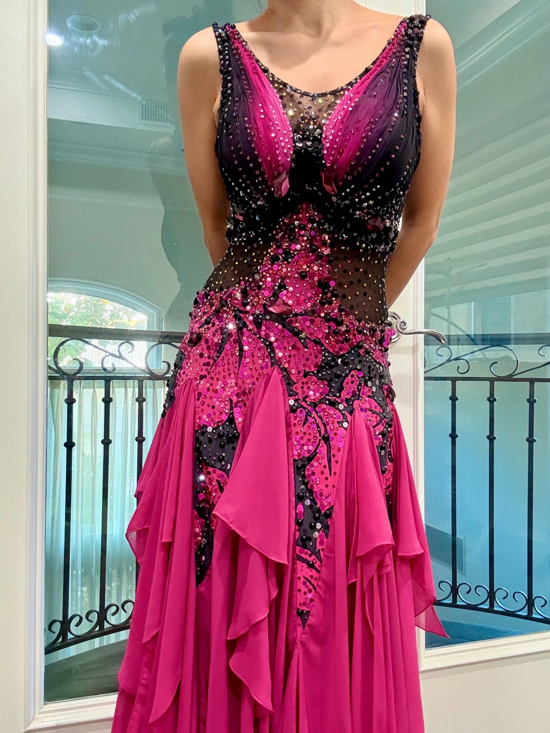 Pink Ballroom Smooth Dance Competition Dress, S–M - Etsy
