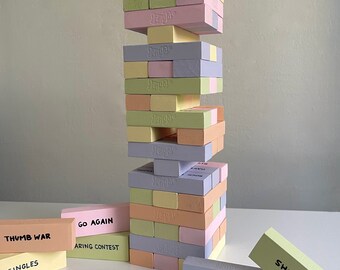Block Party Tumbling Tower Drinking Game™ Tipsy Fun Bachelorette Party ...