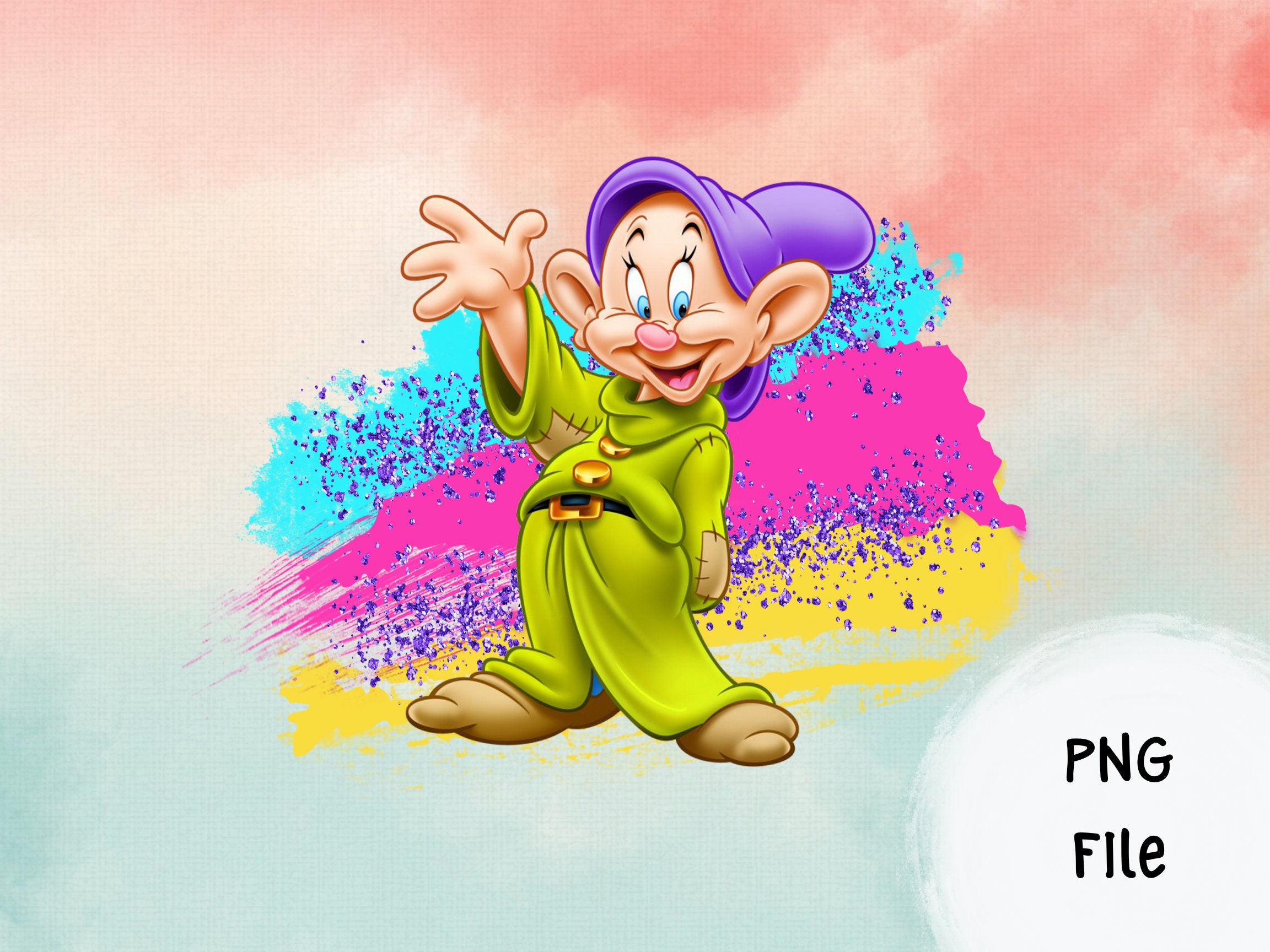 Dopey Watercolor PNG - Etsy