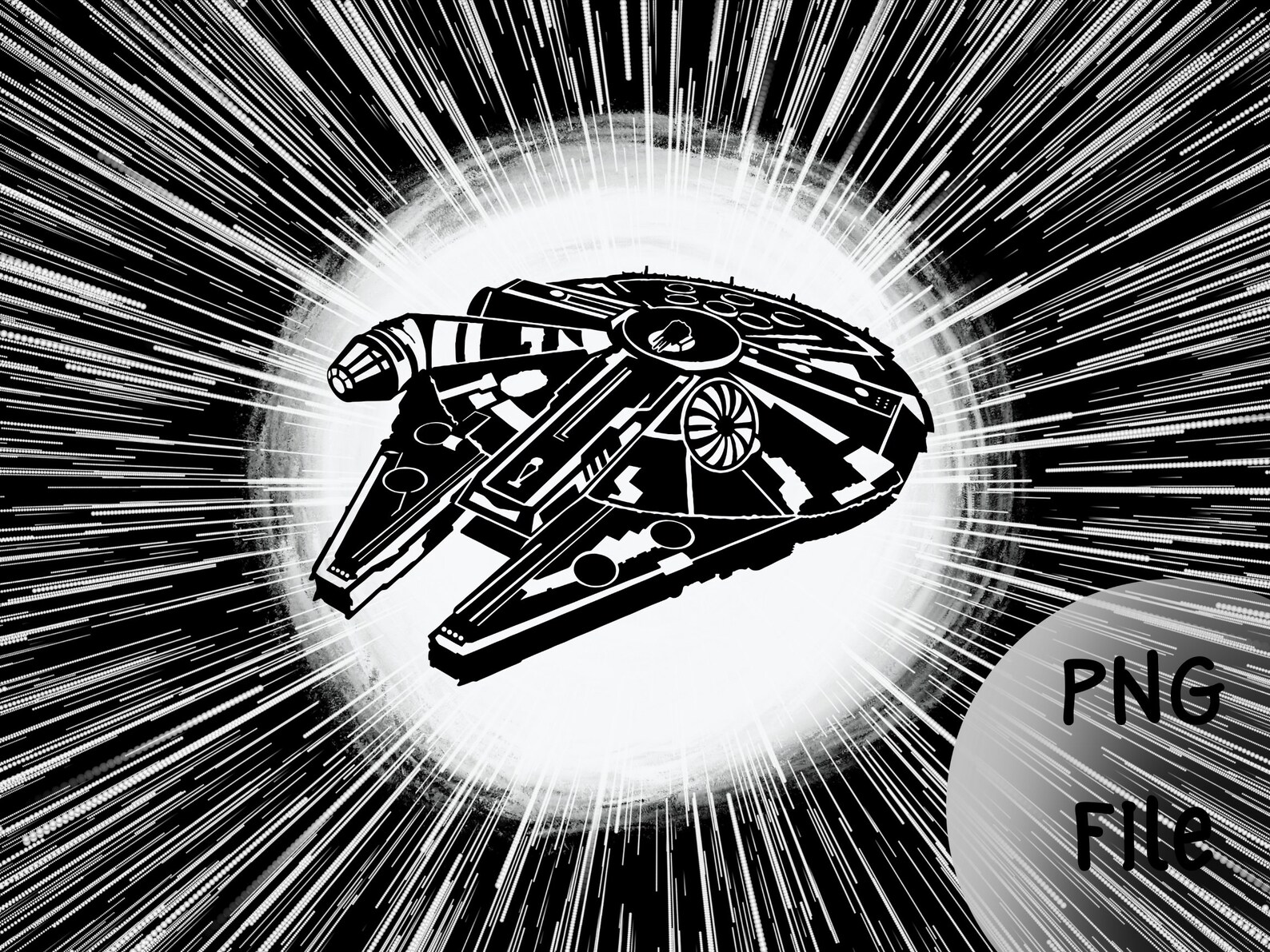 Star Wars Millennium Falcon PNG SVG - Etsy