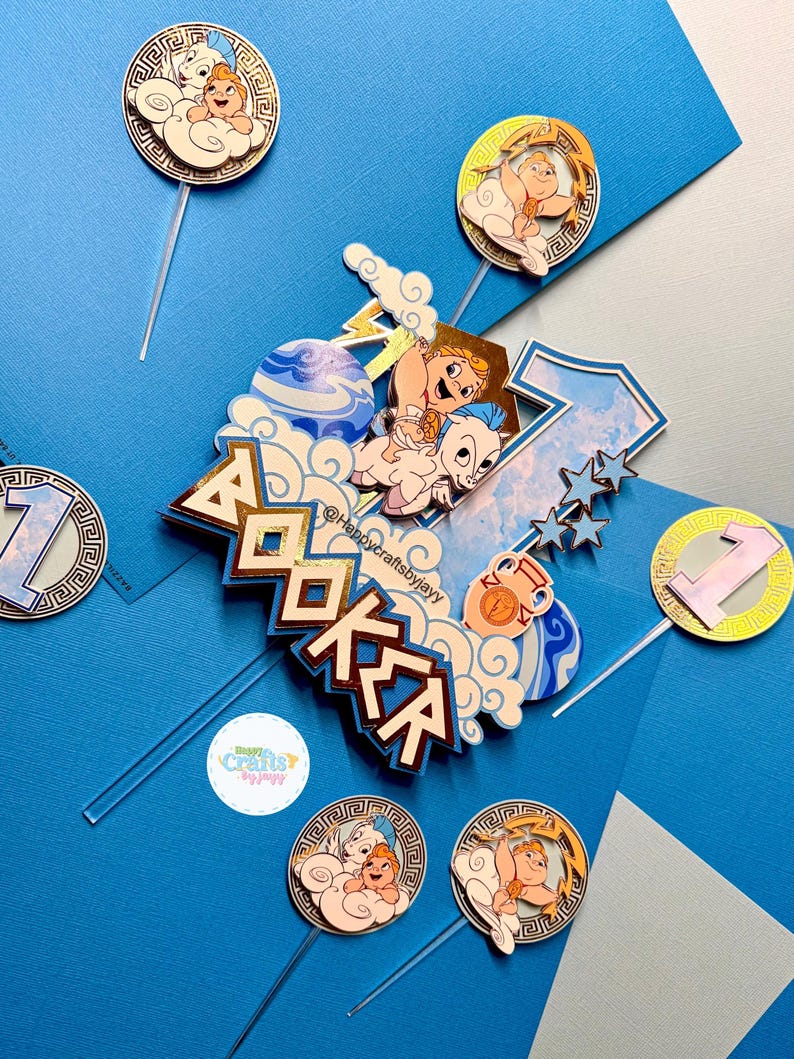 Baby Hercules Cake Topper and Cup Cake Toppers - Etsy