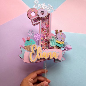 Sweet One Birthday Cake Topper, Sweet Birthday Cake Topper, Sweets ...