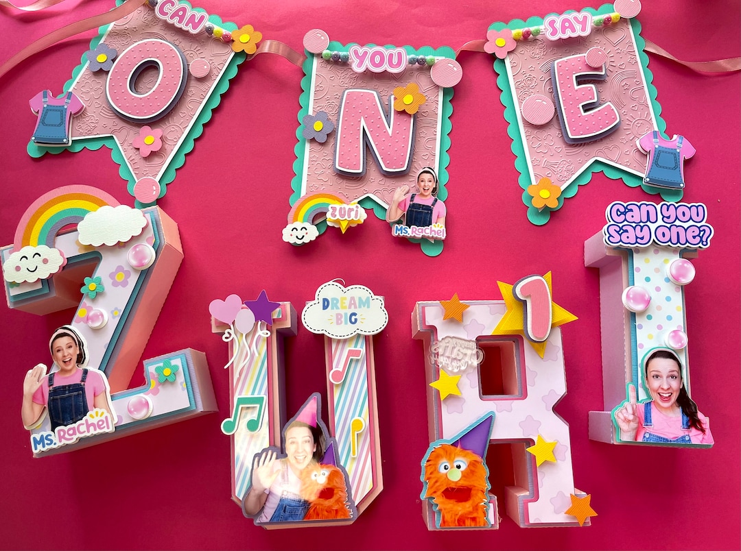 Ms. Rachel Birthday 3D Letters , 3D Letters Party Decorations ...