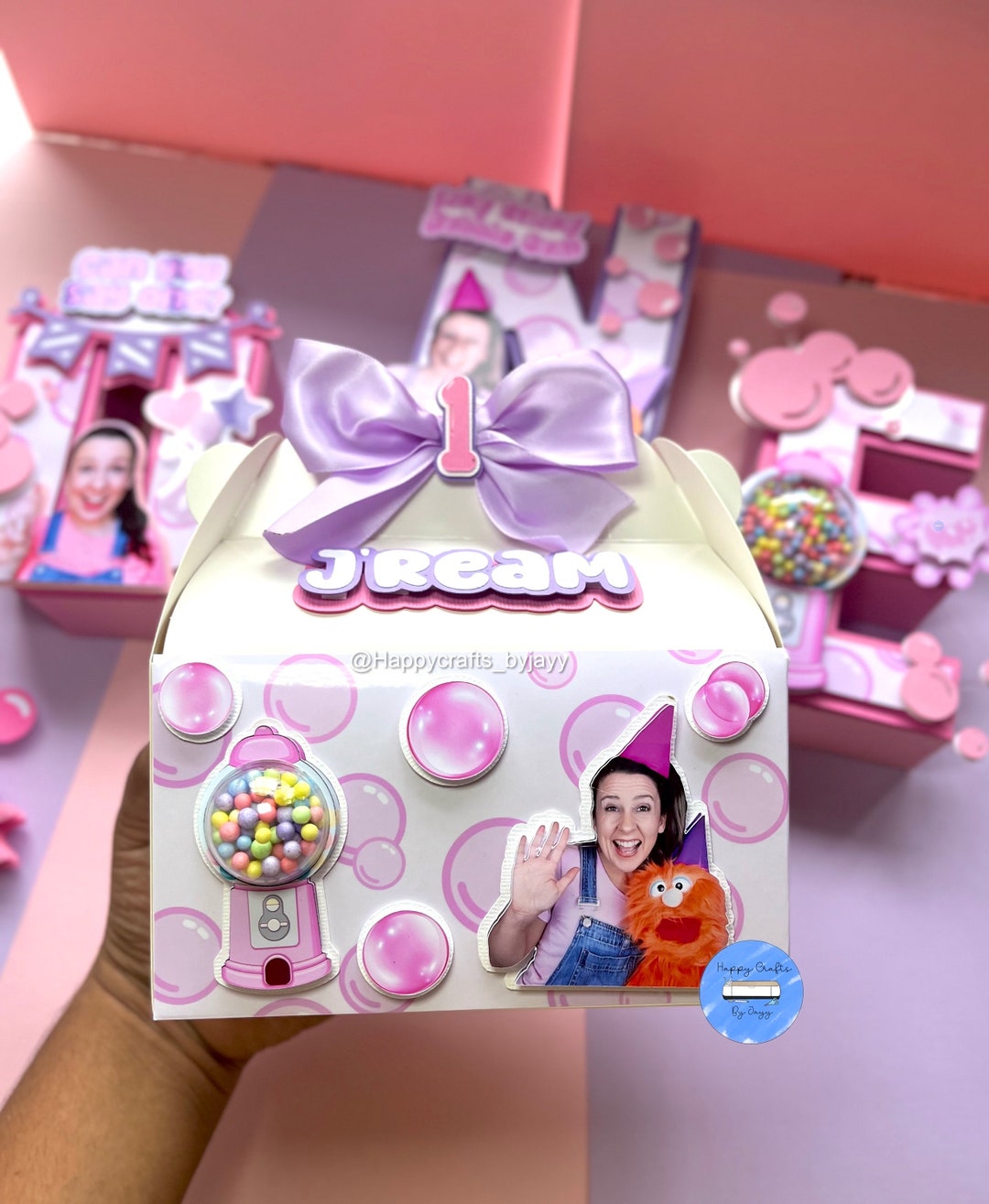 Ms. Rachel Bubblegum Treat Boxes | Candy Boxes | Gabel Boxes | Favor ...