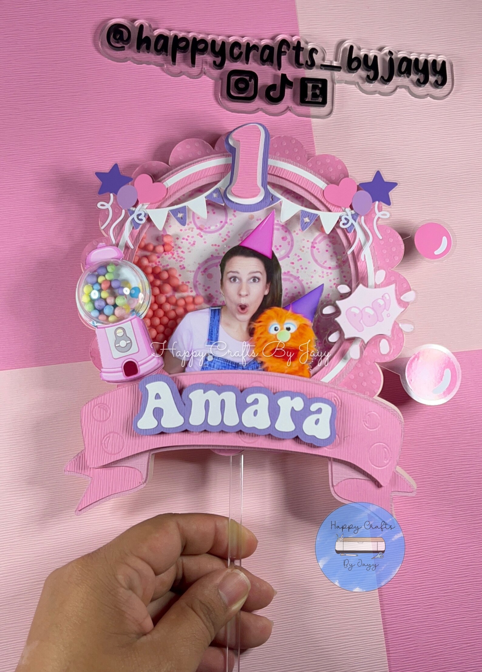 Ms. Rachel Inspired Cake Topper, Bubblegum Icky Sticky, Ms. Rachel ...