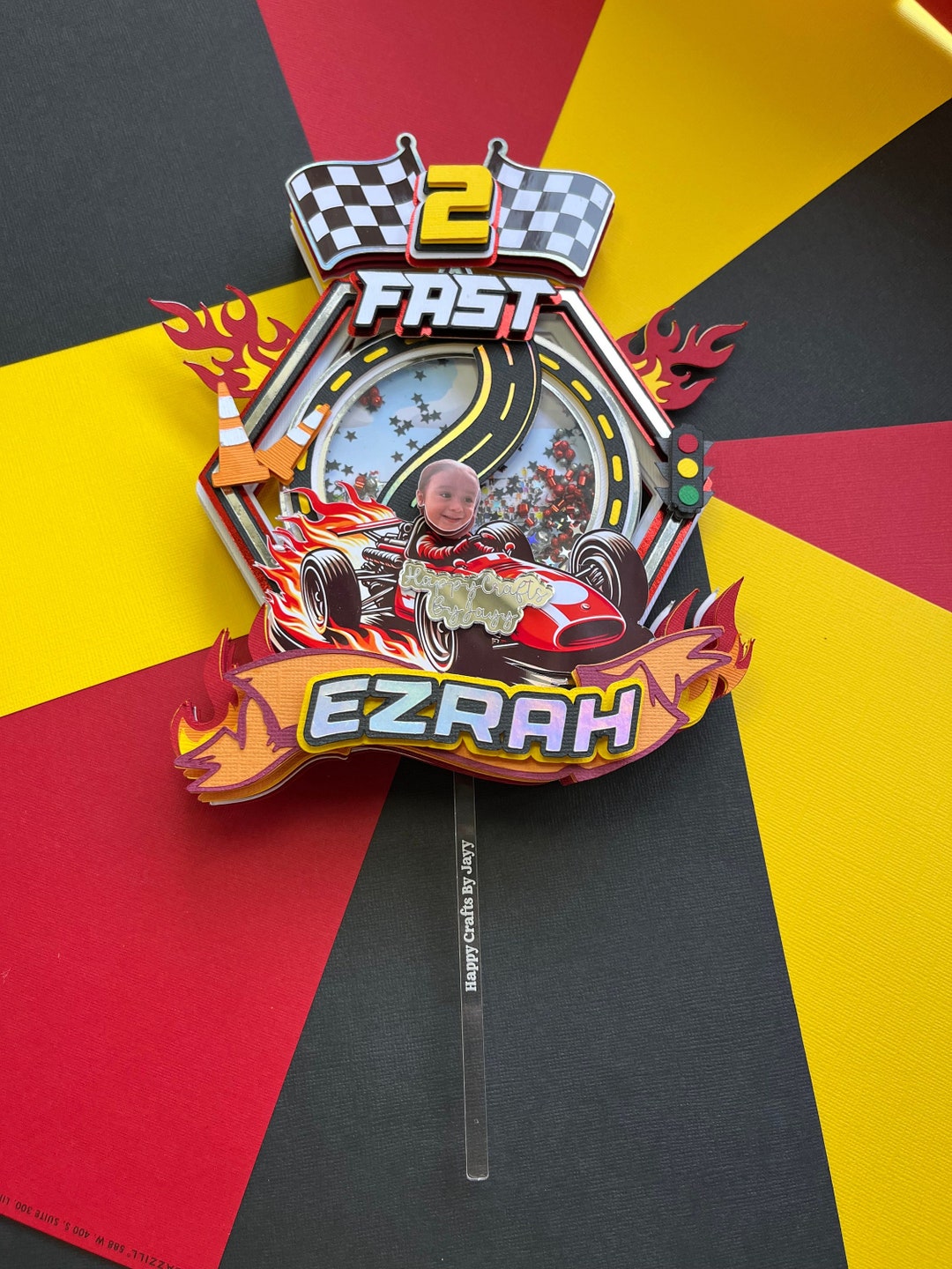 Two Fast Cake Topper, Race Car Cake Topper, Car Birthday Party Decor ...