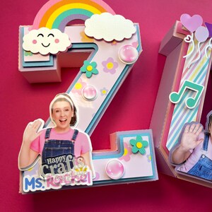 Ms. Rachel Birthday 3D Letters , 3D Letters Party Decorations ...