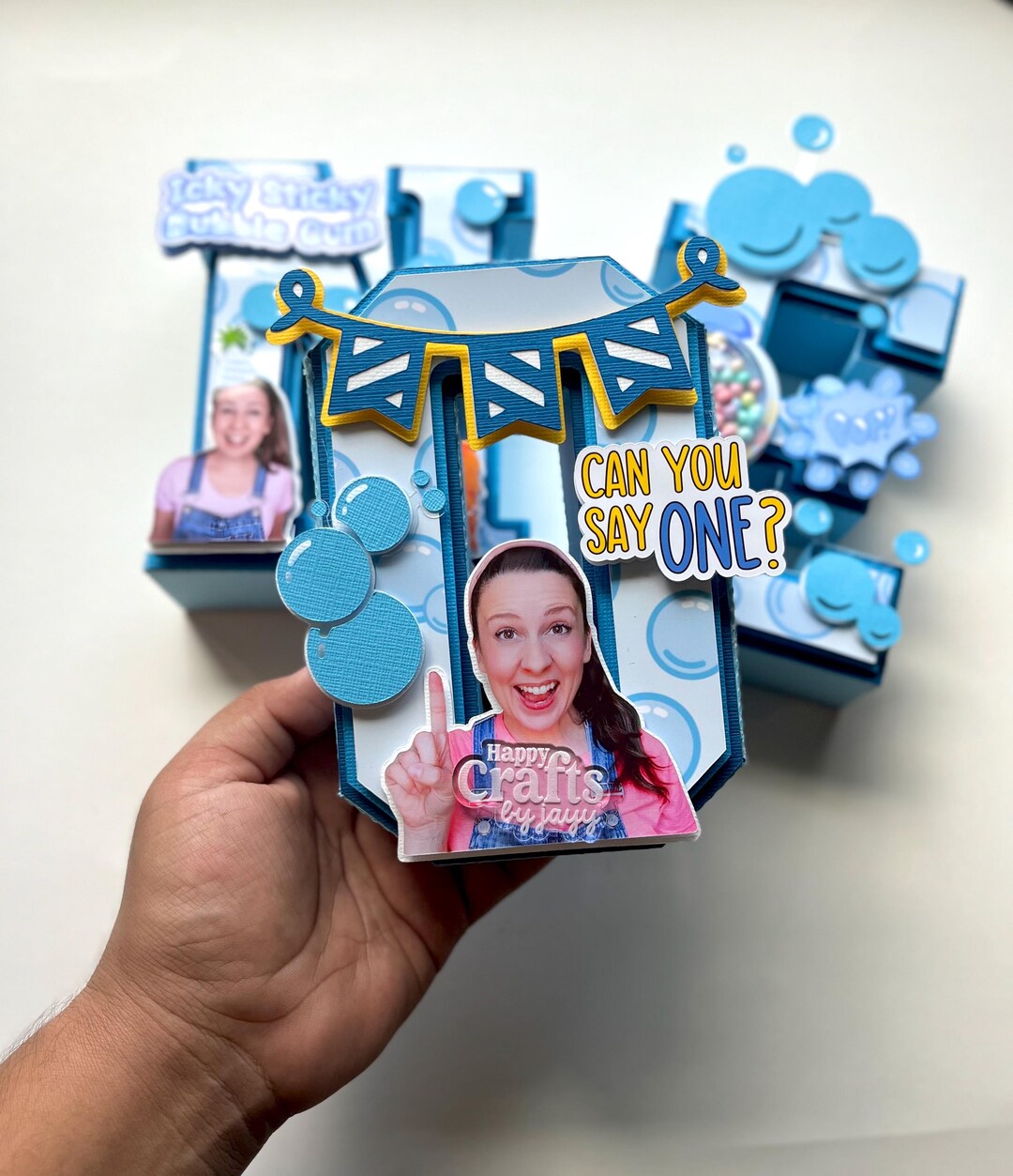 BLUE Ms. Rachel Birthday Bubblegum 3D Letters BOY , 3D Letters Party ...