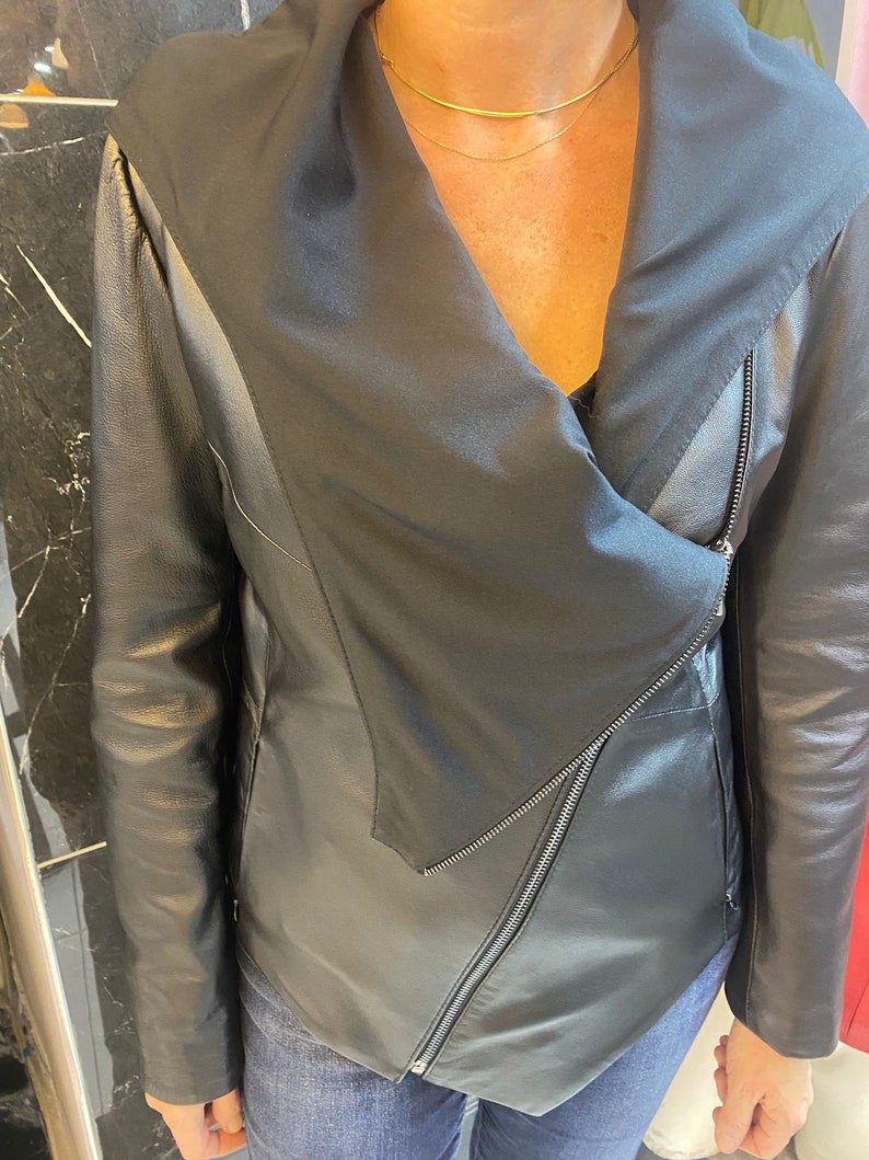 Women's Black Genunie Lambskin Leather Jacket, Women's Lambskin Jacket ...