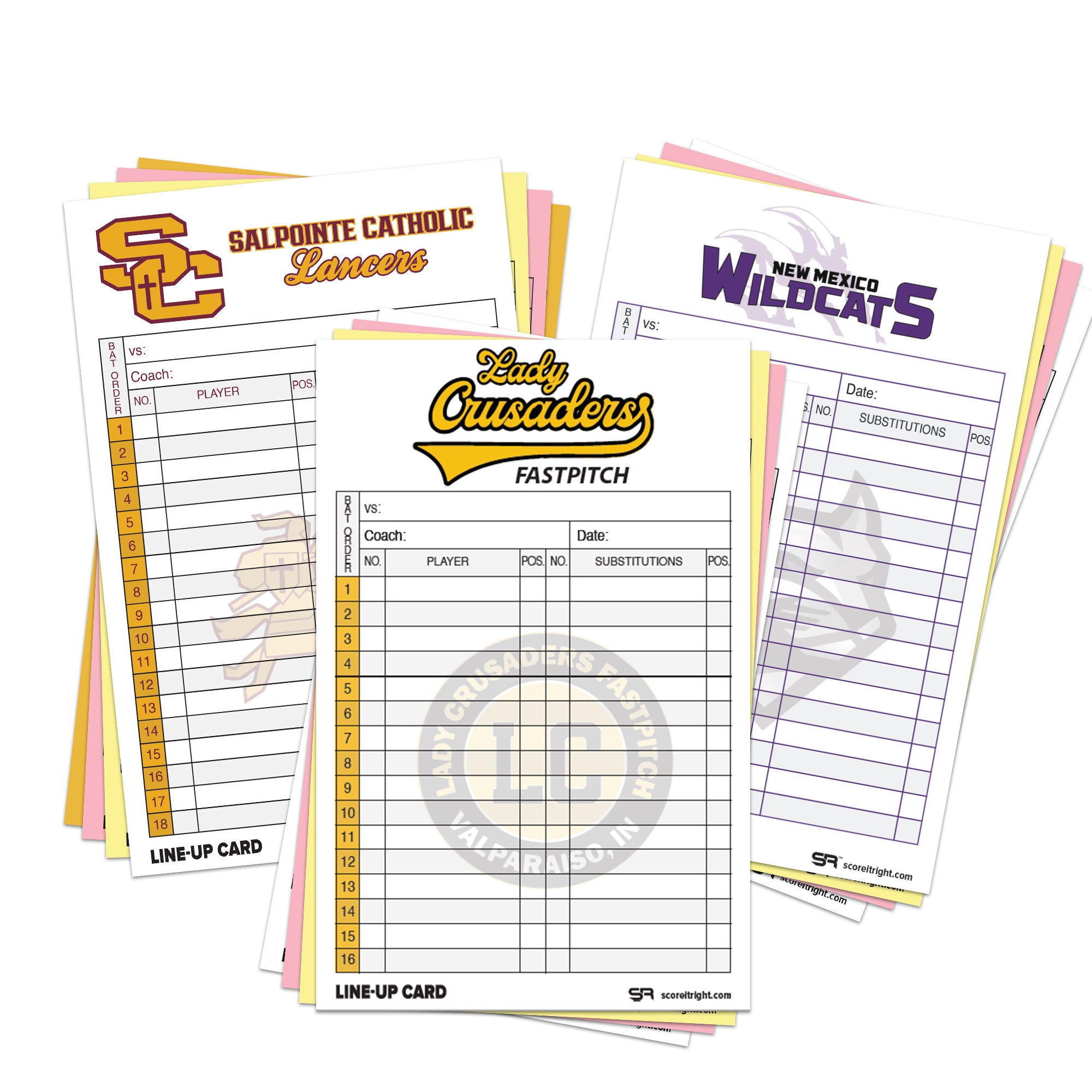 Custom Baseball Softball Lineup Cards – Personalized Lineup Cards – 32 ...