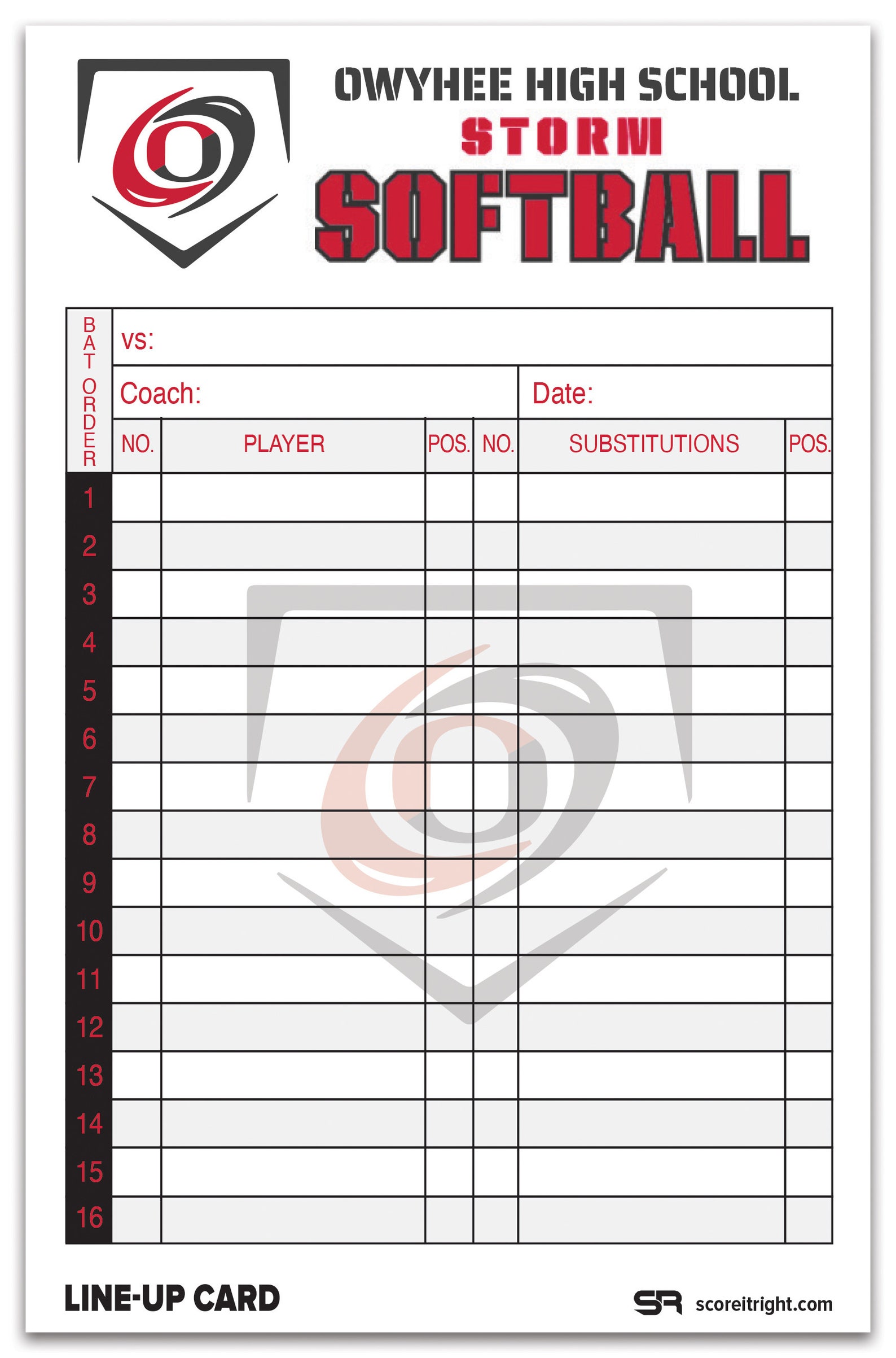 Custom Baseball Softball Lineup Cards – Personalized Lineup Cards – 32 ...