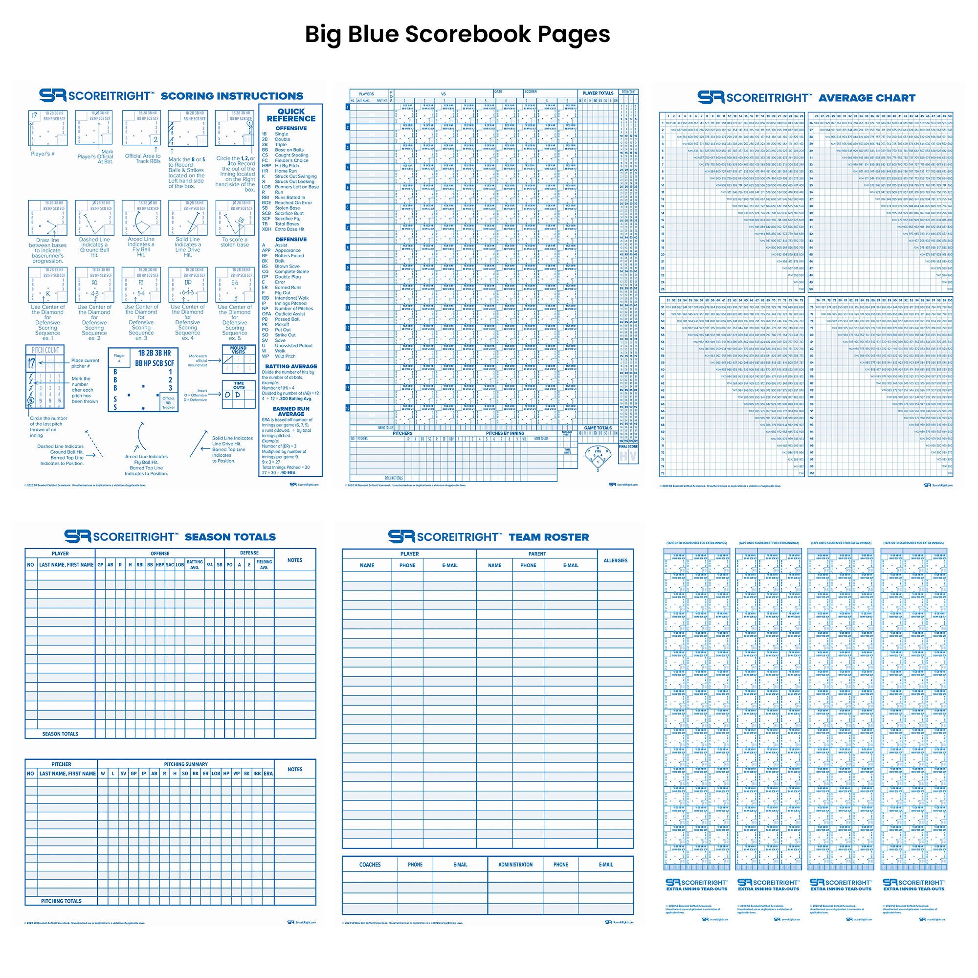 2 Personalized Baseball Softball Scorebooks: 16 Player, 24-30 Games - Etsy