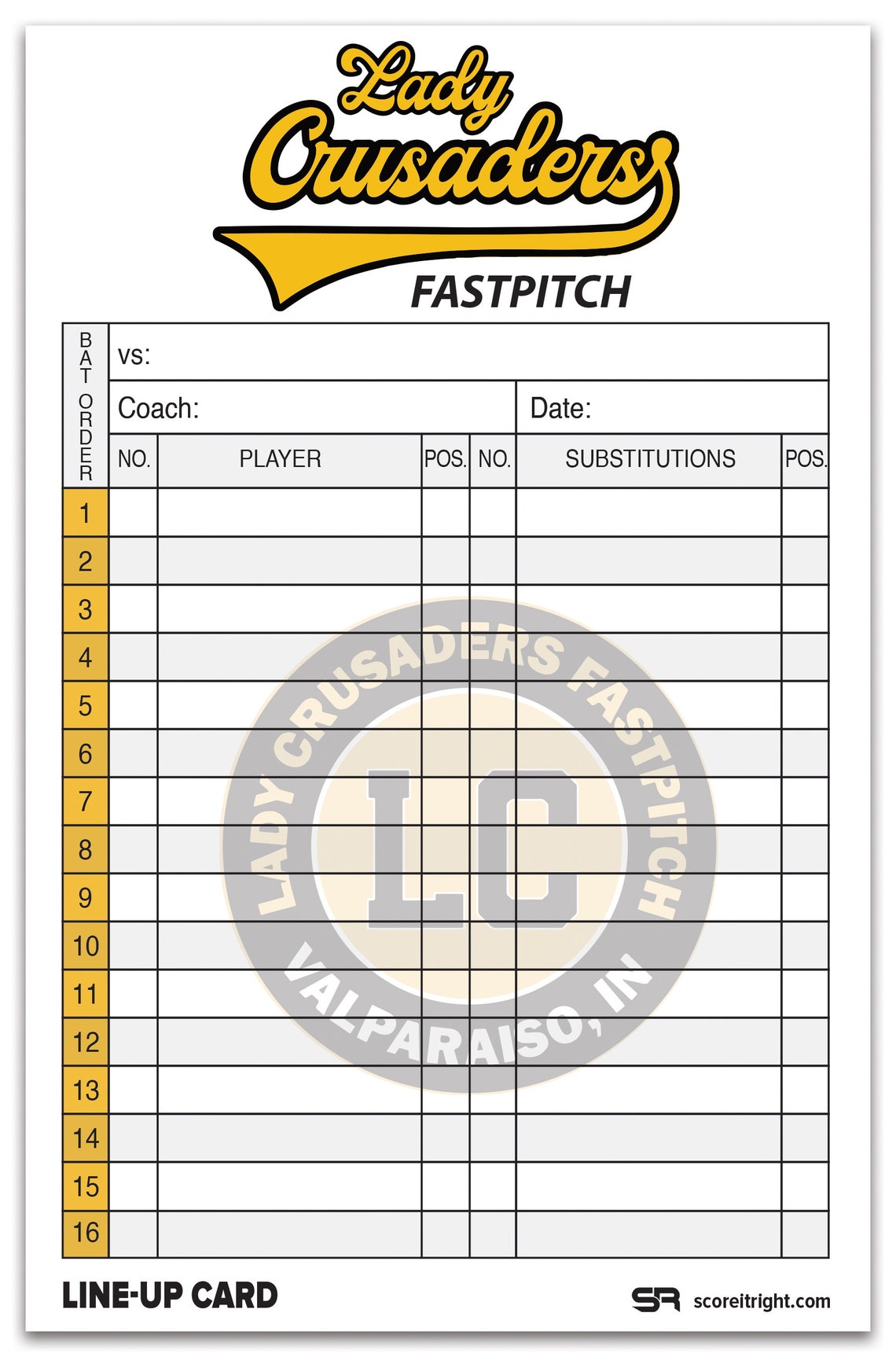 Custom Baseball Softball Lineup Cards: 32-pack Carbonless Paper - Etsy