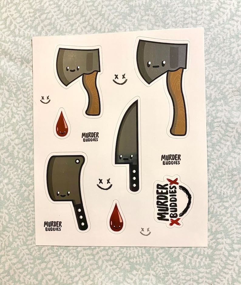 Murder Buddies Sticker Sheet - Etsy