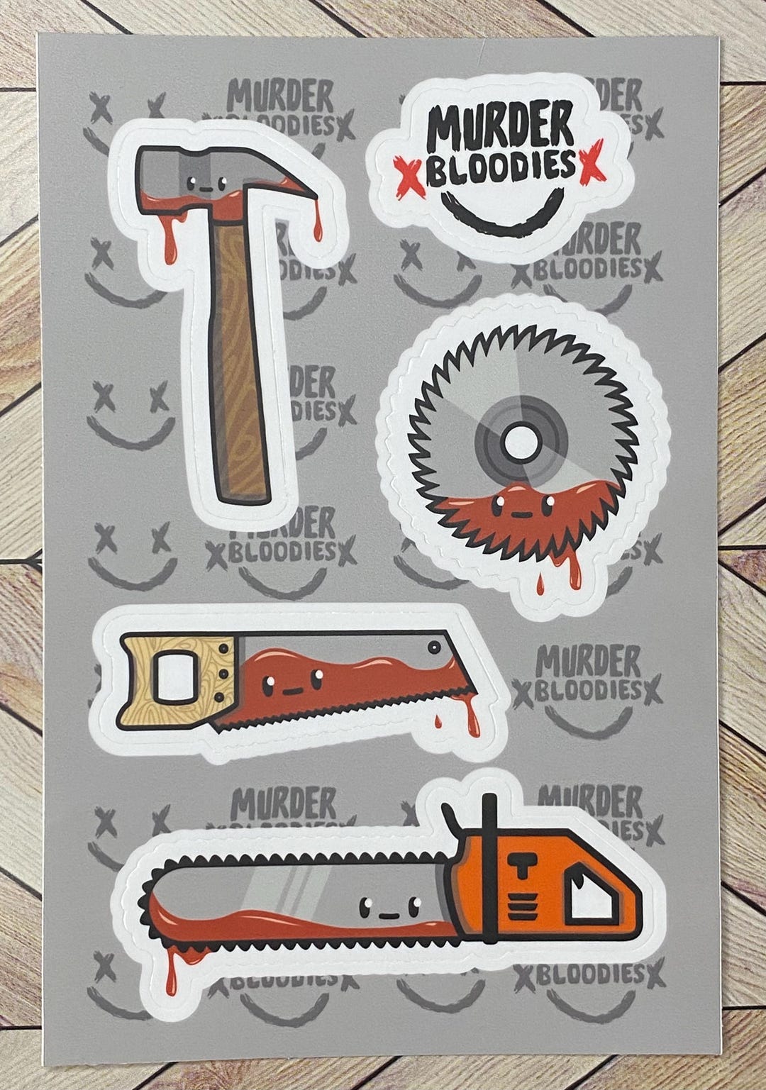 Murder Bloodies Sticker Sheet - Etsy
