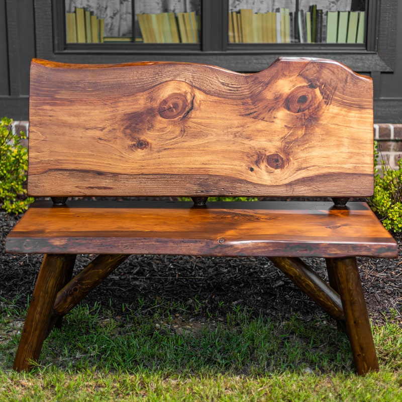 Rustic Outdoor Bench - Etsy
