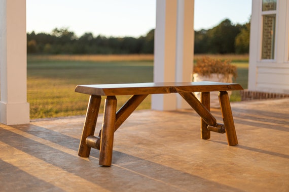 Sturdy wooden bench store