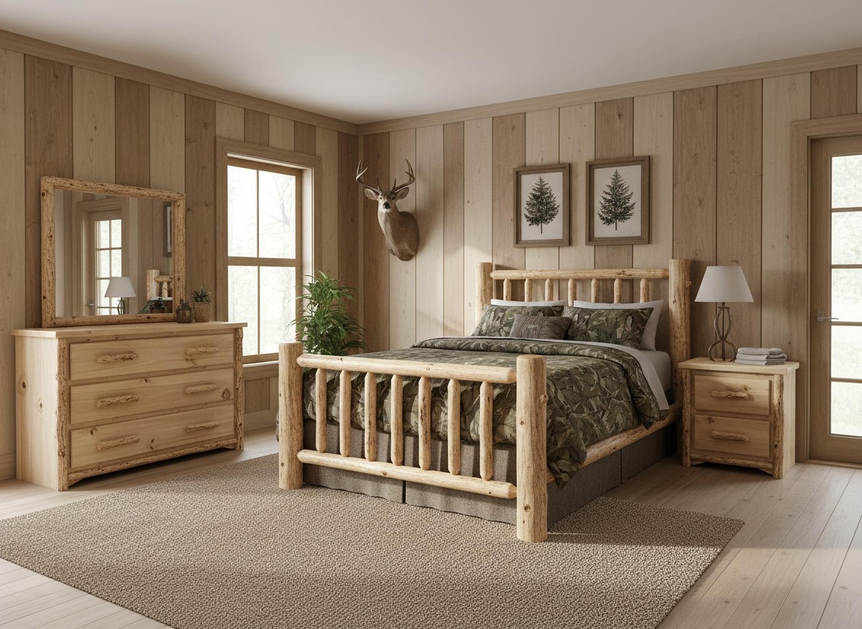 Rustic Log Bed Frame for Cabin Style Home - Etsy
