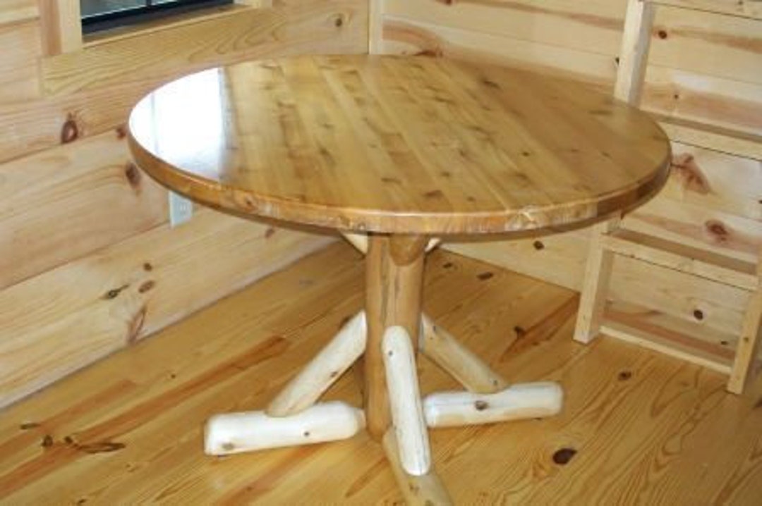 Modern Wooden Round Table Top With Metal Leg Option - Etsy