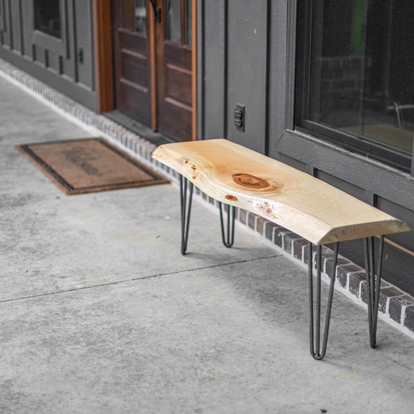 Live Edge Bench - Etsy
