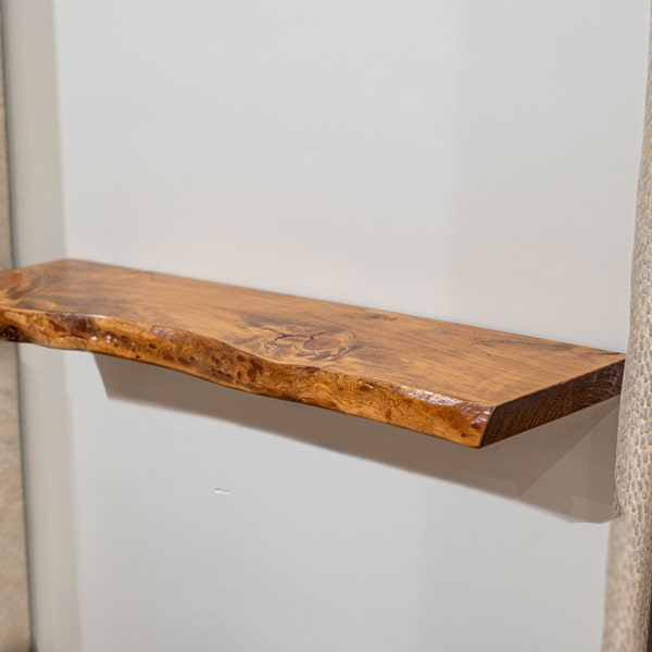 Wooden Wall Shelf Live Edge - Etsy