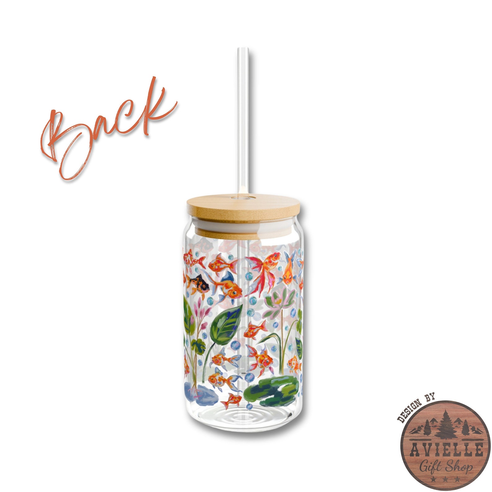 Goldfish Mug Glass Goldfish Fish Tumbler Koi Fish Cup Fishtank Decor ...