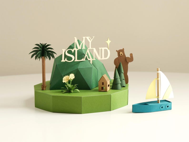 DIY Paper Craft Kit | ' My Island' | Create Your Own Relaxing Paradise ...