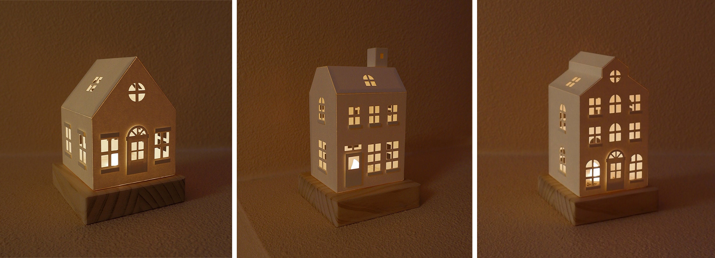 Paper House Lantern (3 Types) | Mood Light, Light Box, Home Decoration ...